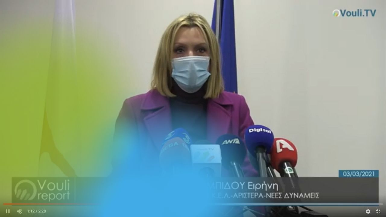 Eιρήνη Χαραλαμπίδου | Vouli report 03/03/2021 - Vouli TV